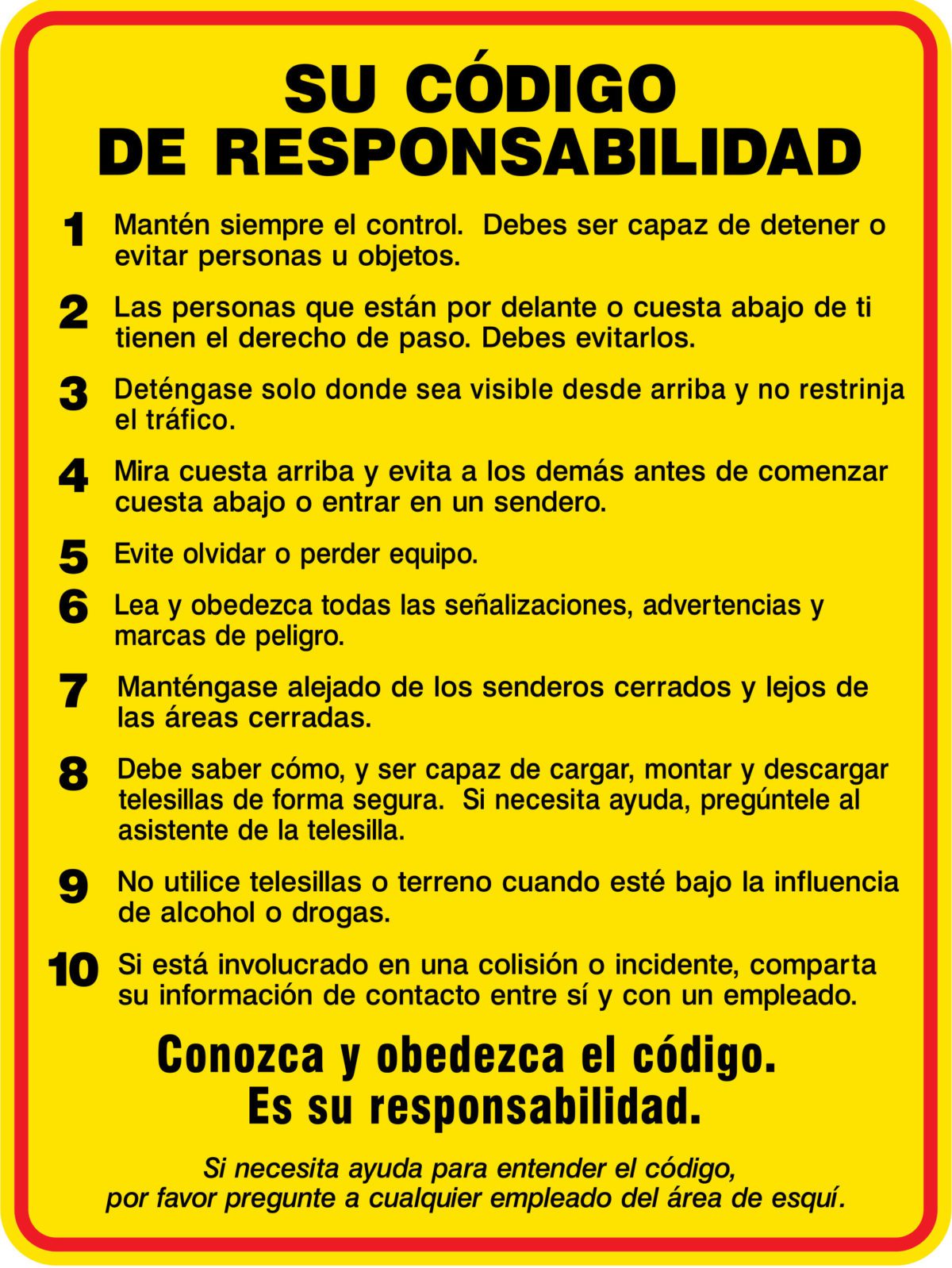 Your Responsibility Code | Colorado Ski Country USA